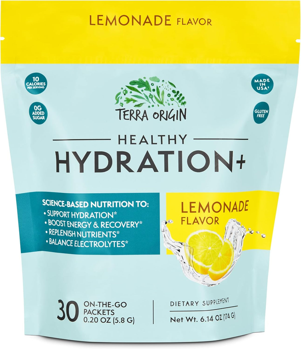 TERRA ORIGIN TERRA ORIGIN Healthy Hydration+ Electrolyte Powder Packets ...